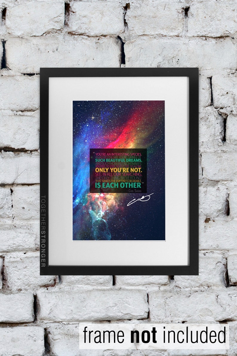 Carl Sagan Quote Art Pre Signed Photo Print Poster 12x8 | Etsy