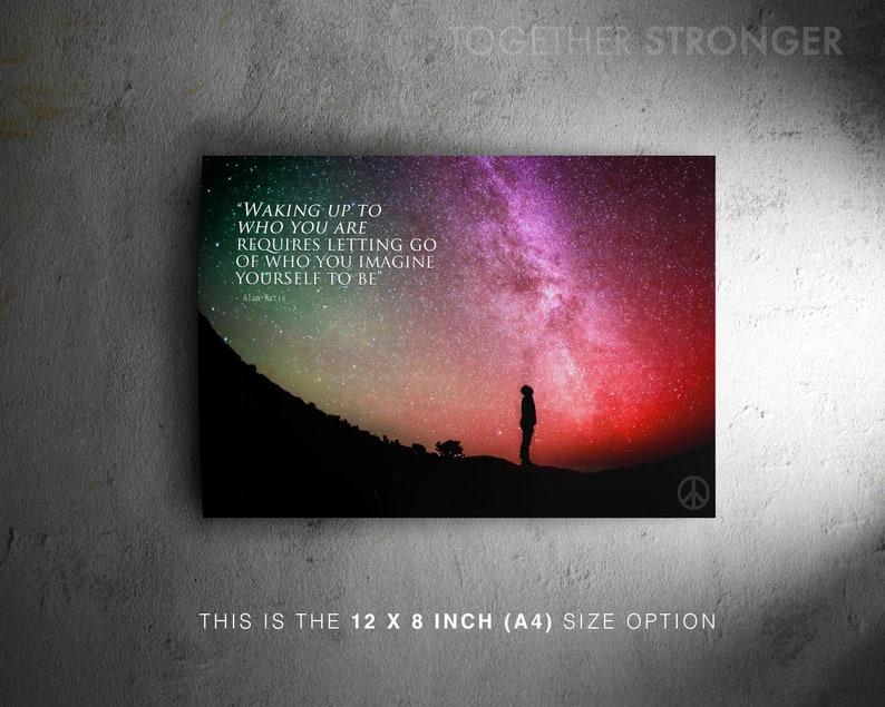 Alan Watts Quote Art Pre Signed Photo Print Poster 12x8 - Etsy