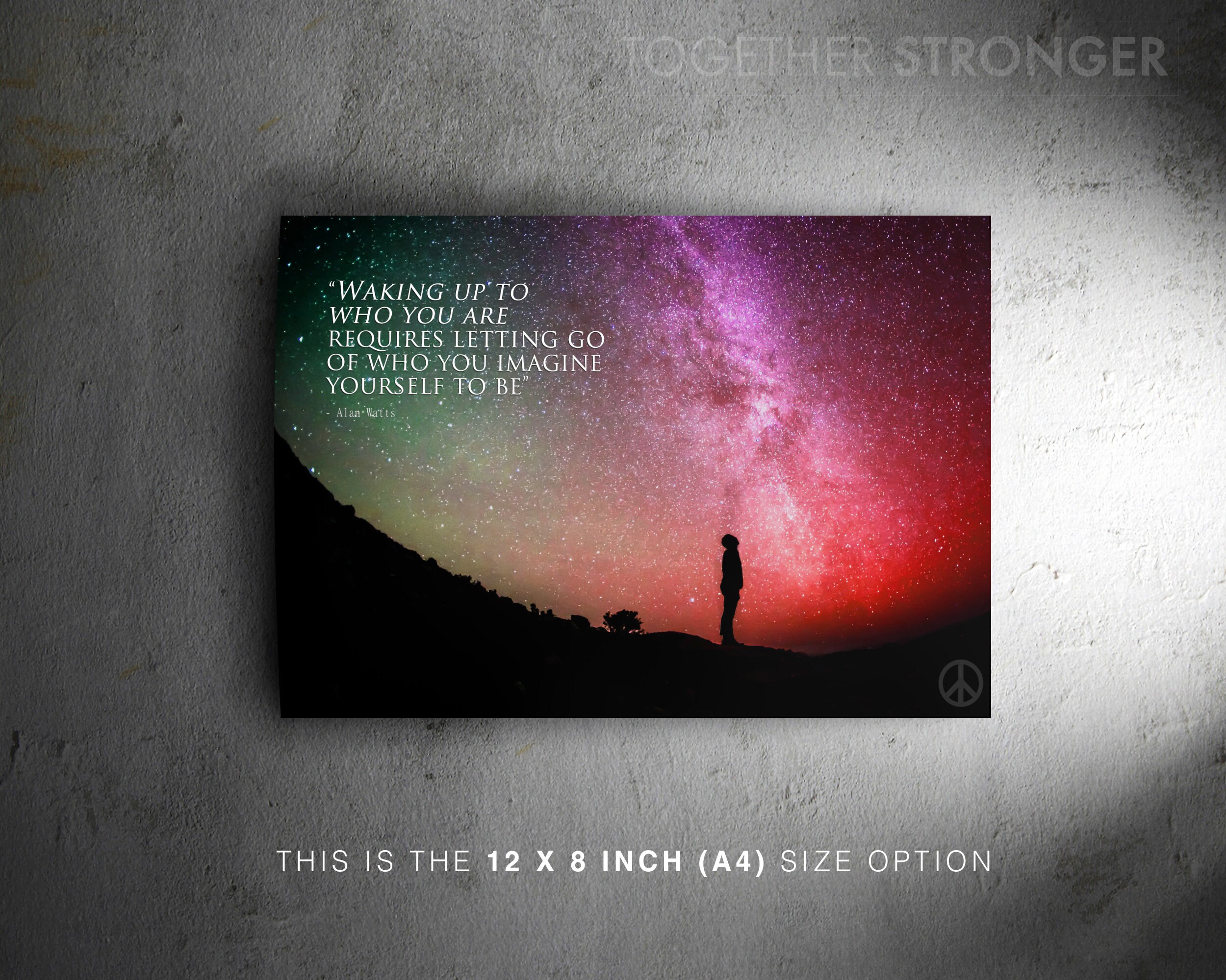 Alan Watts Quote Art Pre Signed Photo Print Poster 12x8 - Etsy