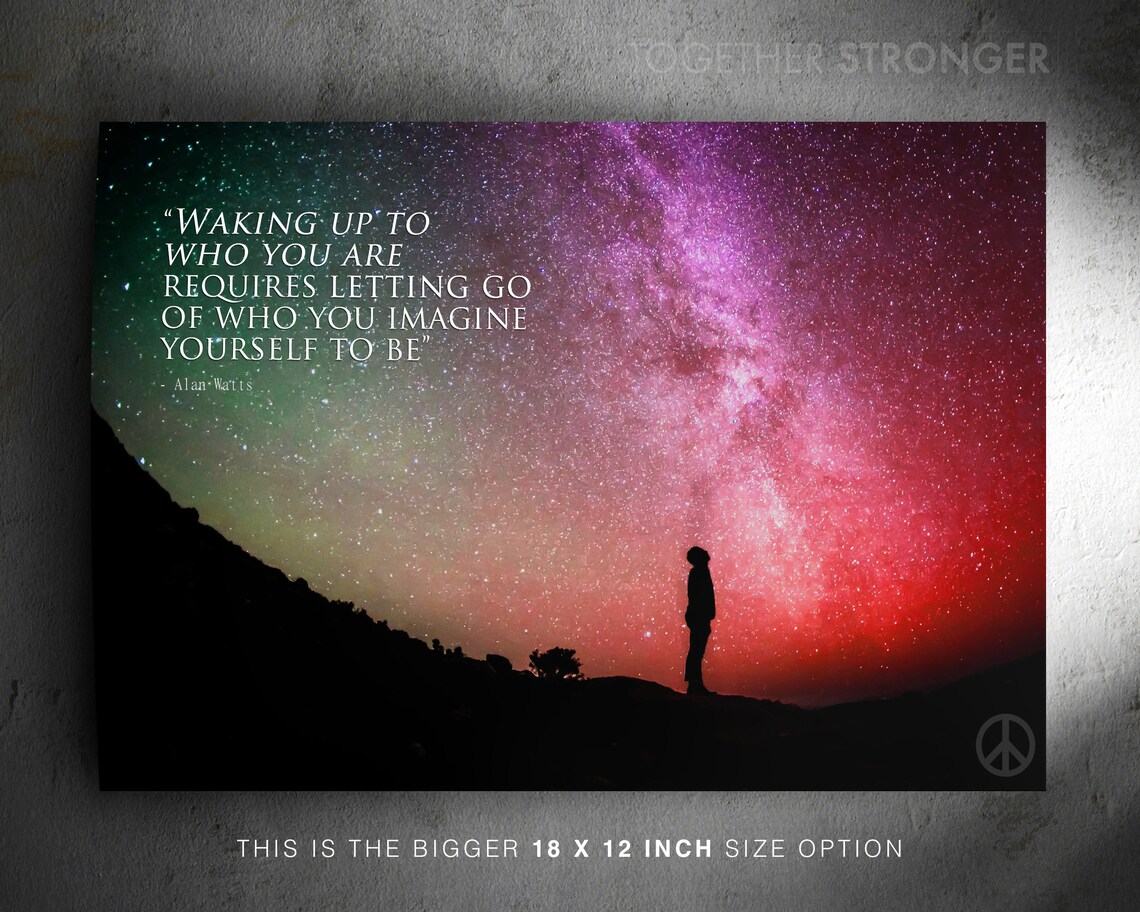 Alan Watts Quote Art Pre Signed Photo Print Poster 12x8 - Etsy