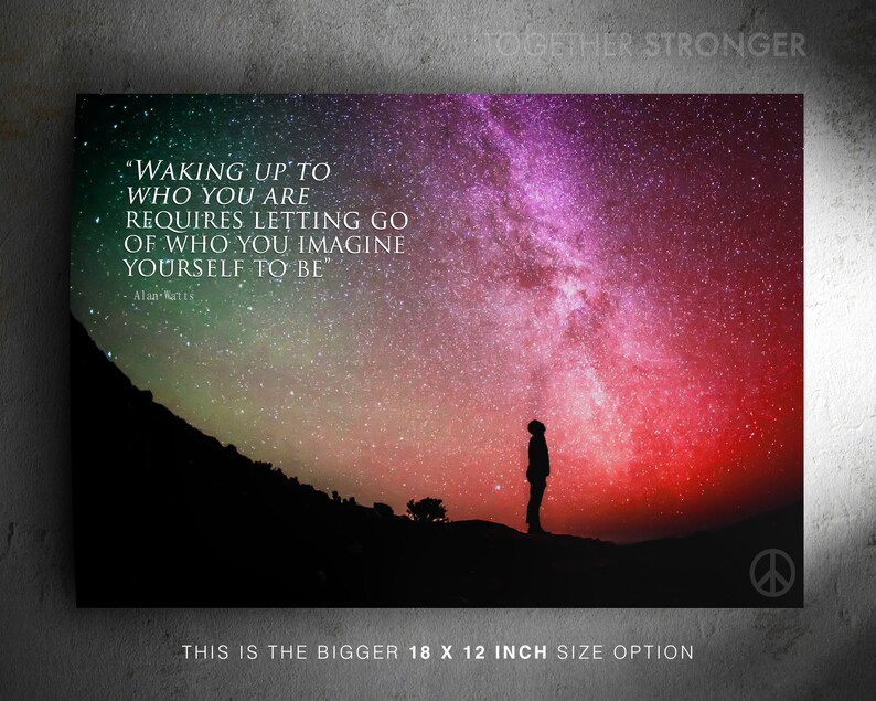 Alan Watts Quote Art Pre Signed Photo Print Poster 12x8 - Etsy