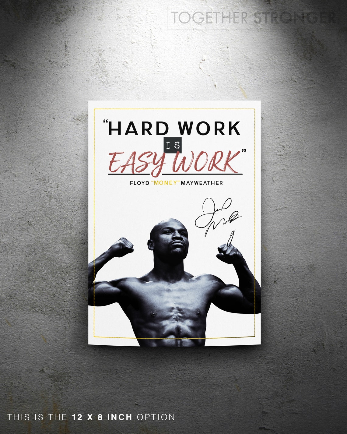 Floyd Mayweather Motivational Quote Pre Signed Poster Print - Etsy