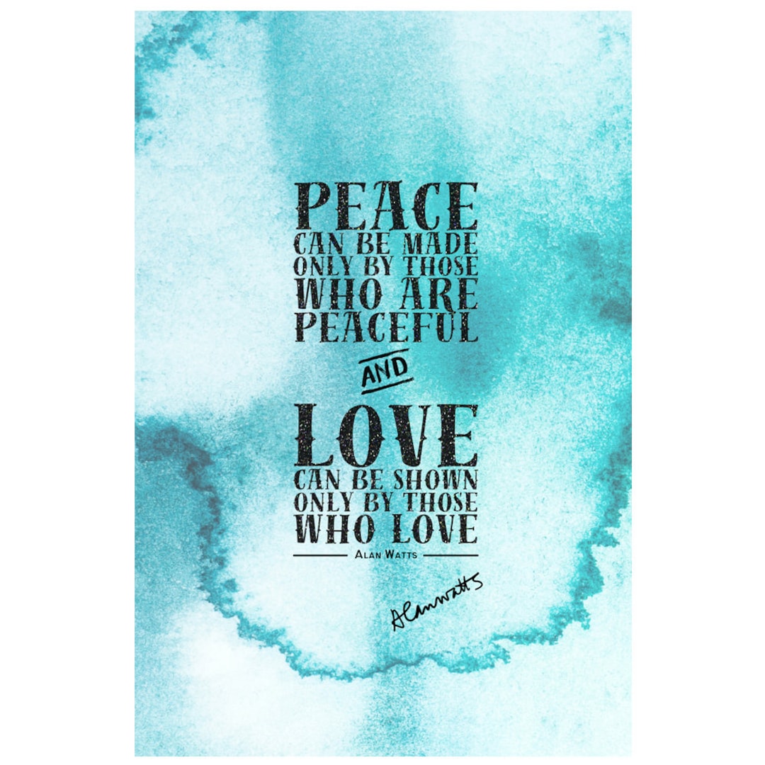 Alan Watts Quote Art Pre Signed Photo Print Poster - 12x8 Inches (30cm ...