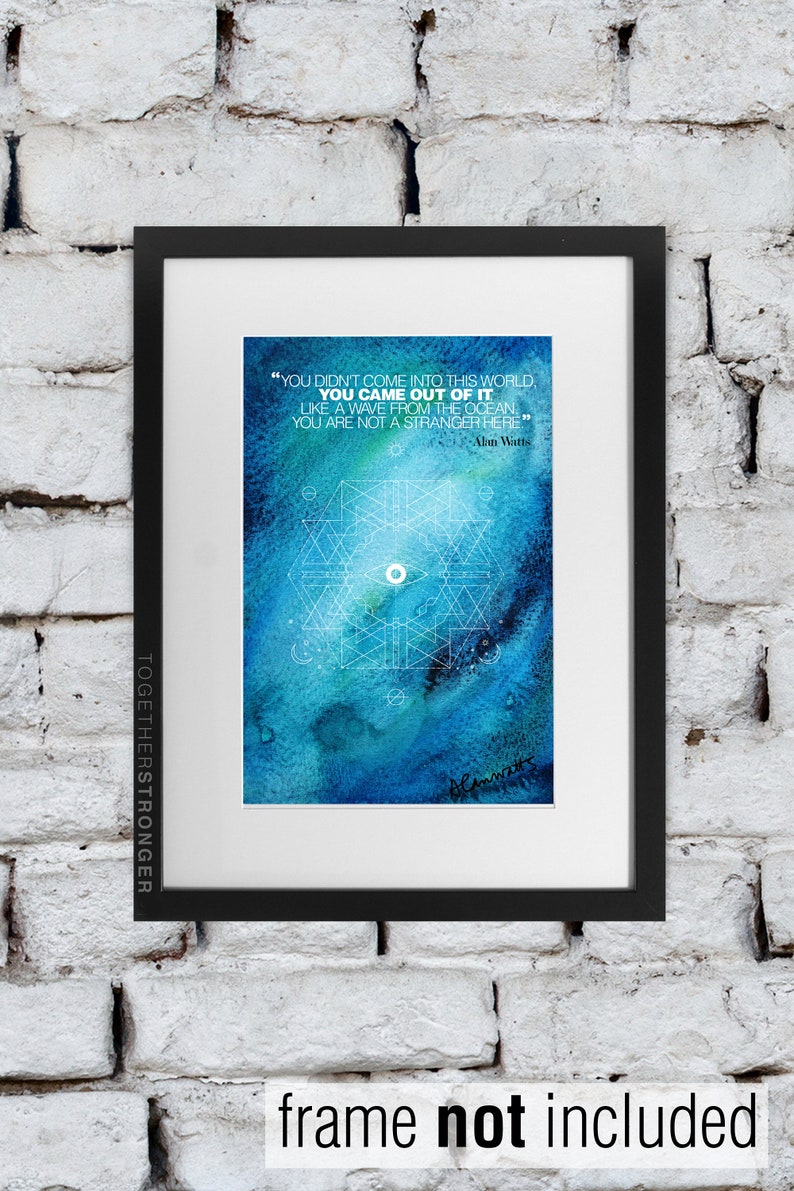 Alan Watts quote art pre signed photo print poster 12x8 | Etsy