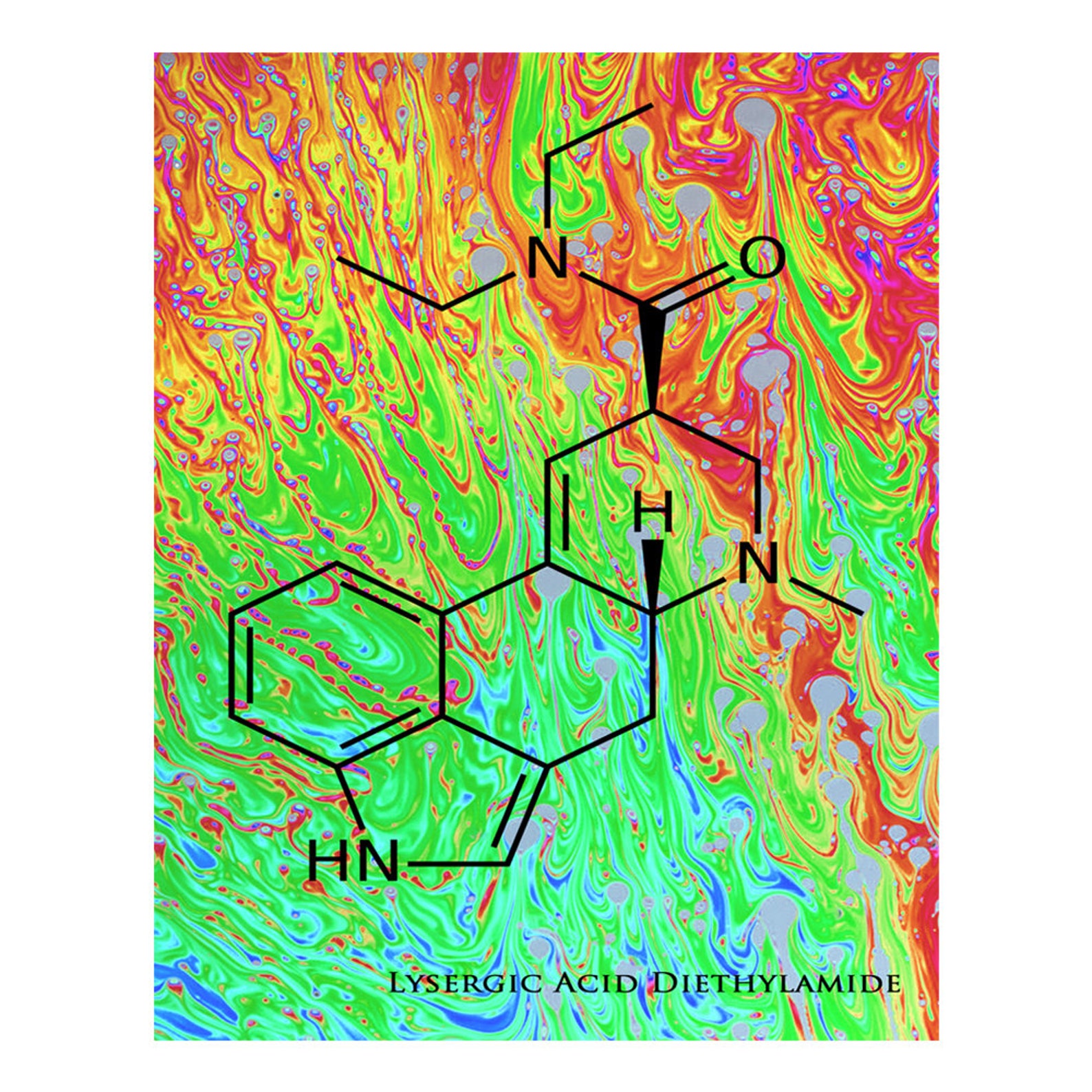 LSD Molecule Art Poster Print 12x8 Inches 30cm X 20cm - Etsy UK