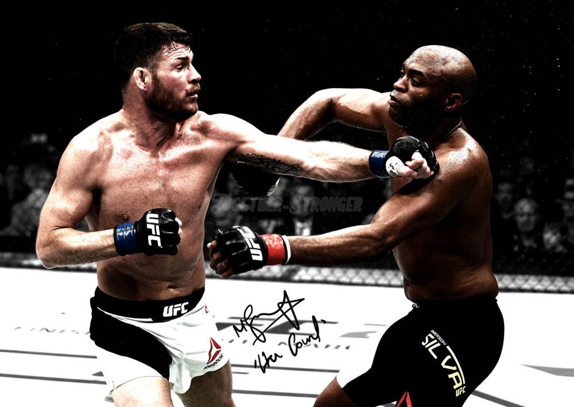 Michael Bisping Art Pre Signed Photo Print Poster - 12x8 Inches (30cm X ...