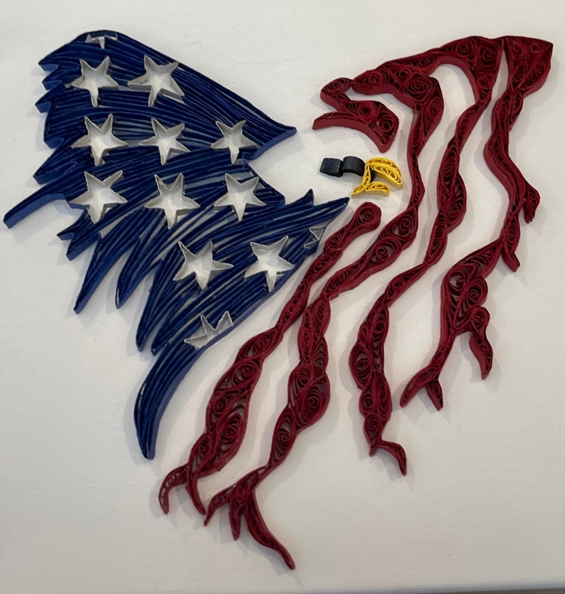 Handmade Quilled All American Eagle Flag - Etsy