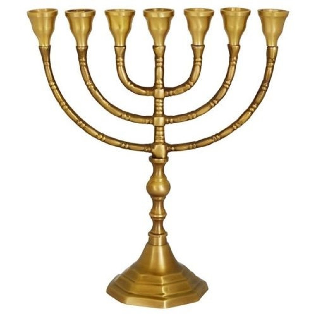 Salomons Menorah, 10" Original Brass Cooper, Vintage Unique Design, - Etsy