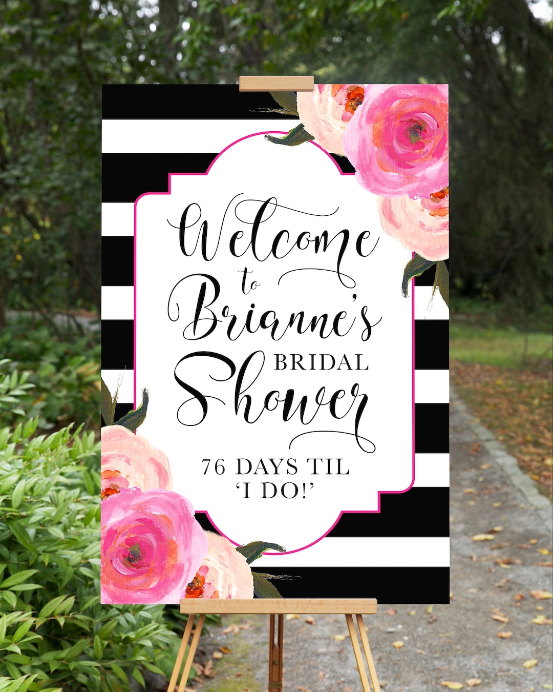 Bridal Shower Welcome Kate Sign Template | 24x36" | Bridal Shower ...