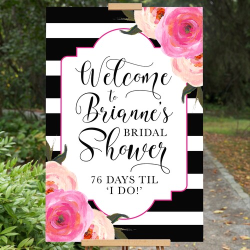 Bridal Shower Welcome Kate Sign Template 24x36 | Etsy