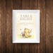 PRINTABLE Classic Pooh Quote Table Numbers 1-10 5x7 or 4x6 Baby Shower ...