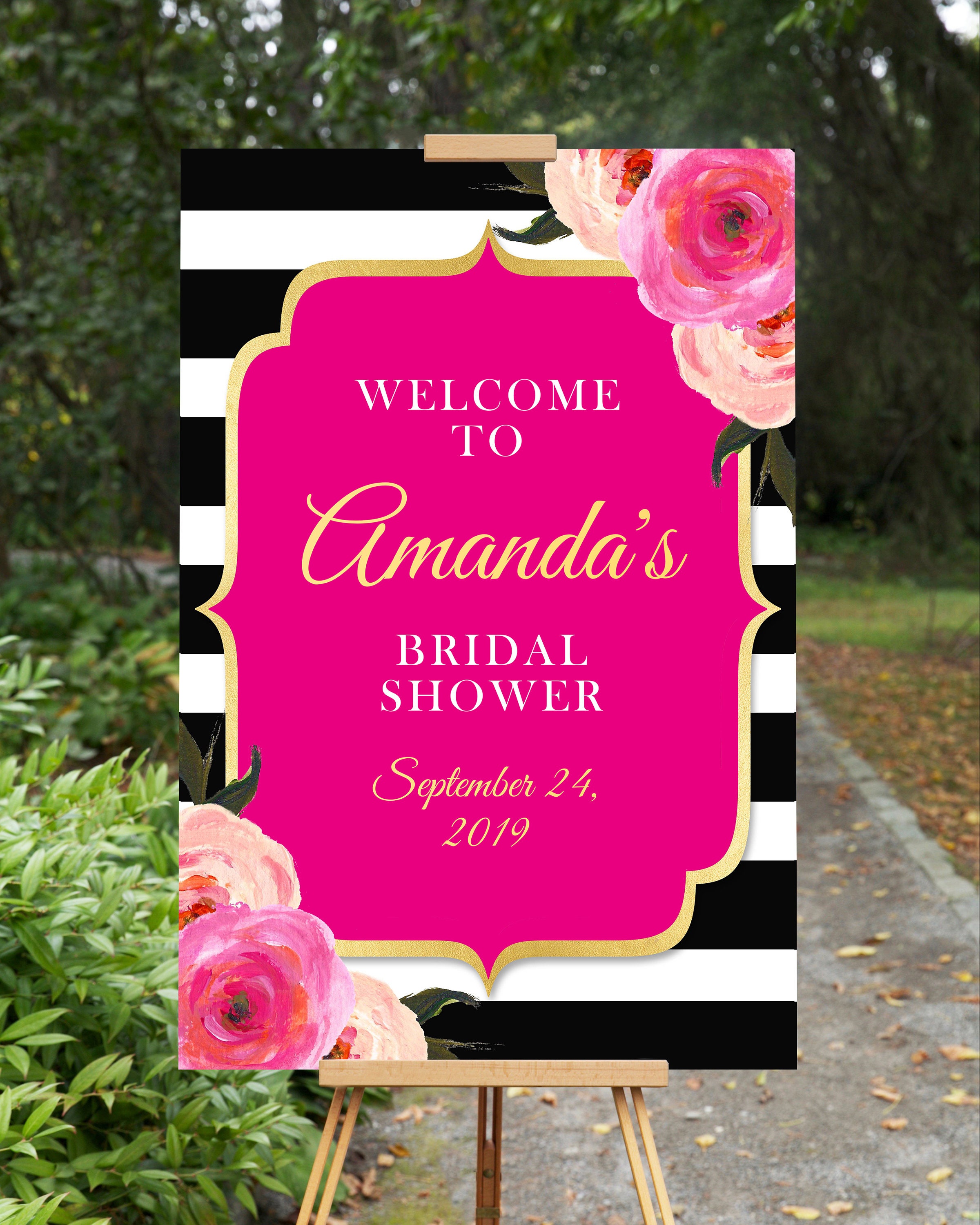 Bridal Shower Welcome Kate Sign Template 24x36 | Etsy