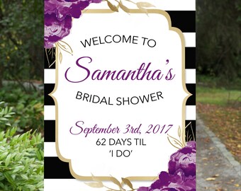 PRINTABLE CUSTOM Bridal Shower Welcome Kate Sign | Etsy