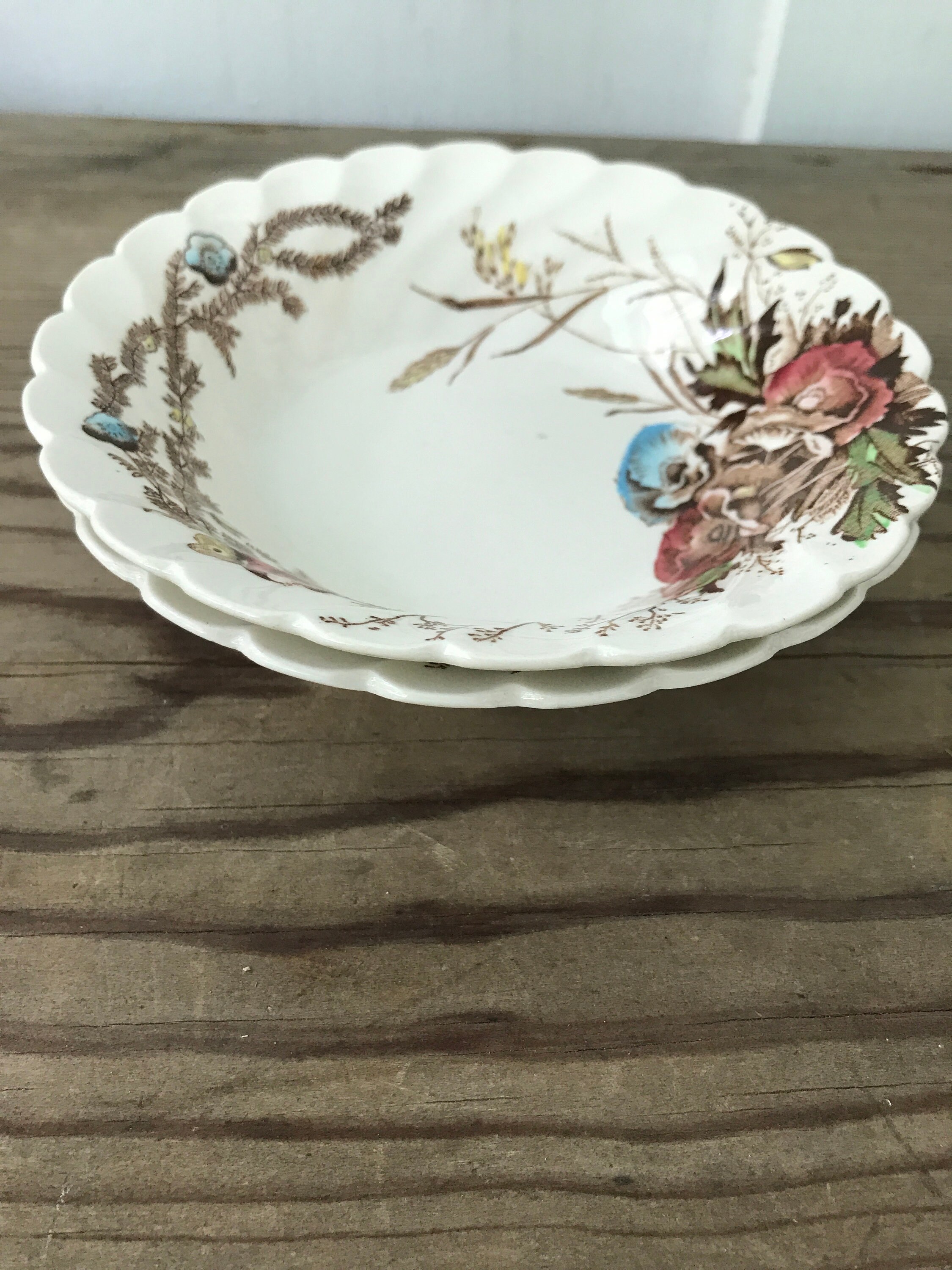 Vintage CLARICE CLIFF Dinnerware Set of 2 Small Bowls 1940's English ...