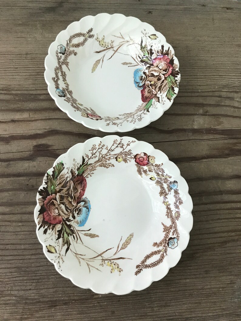 Vintage CLARICE CLIFF Dinnerware Set of 2 Small Bowls 1940's English ...