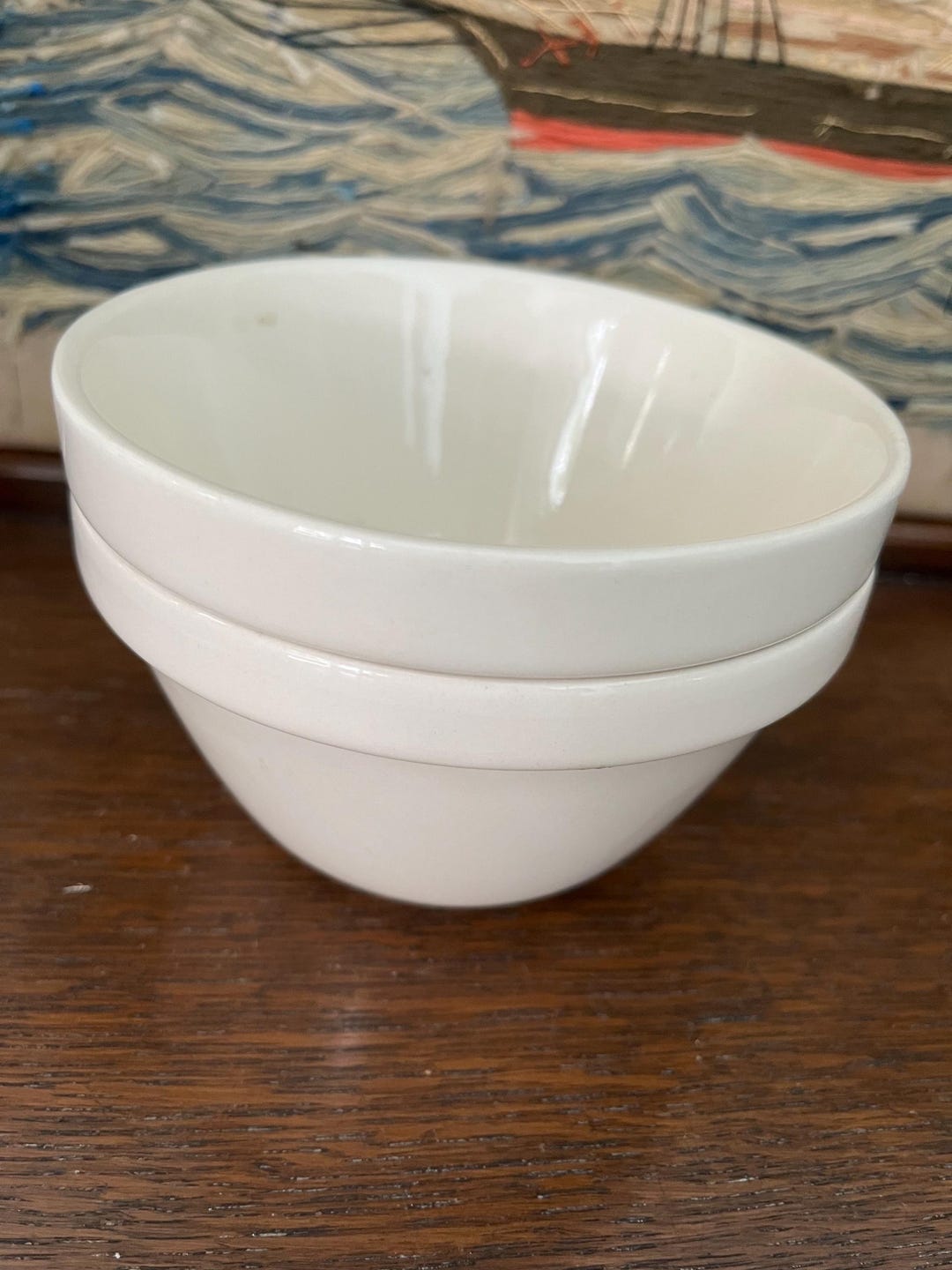 Old ENGLISH MIXING BOWLS * Mason Cash Pudding Basins * Original Design ...