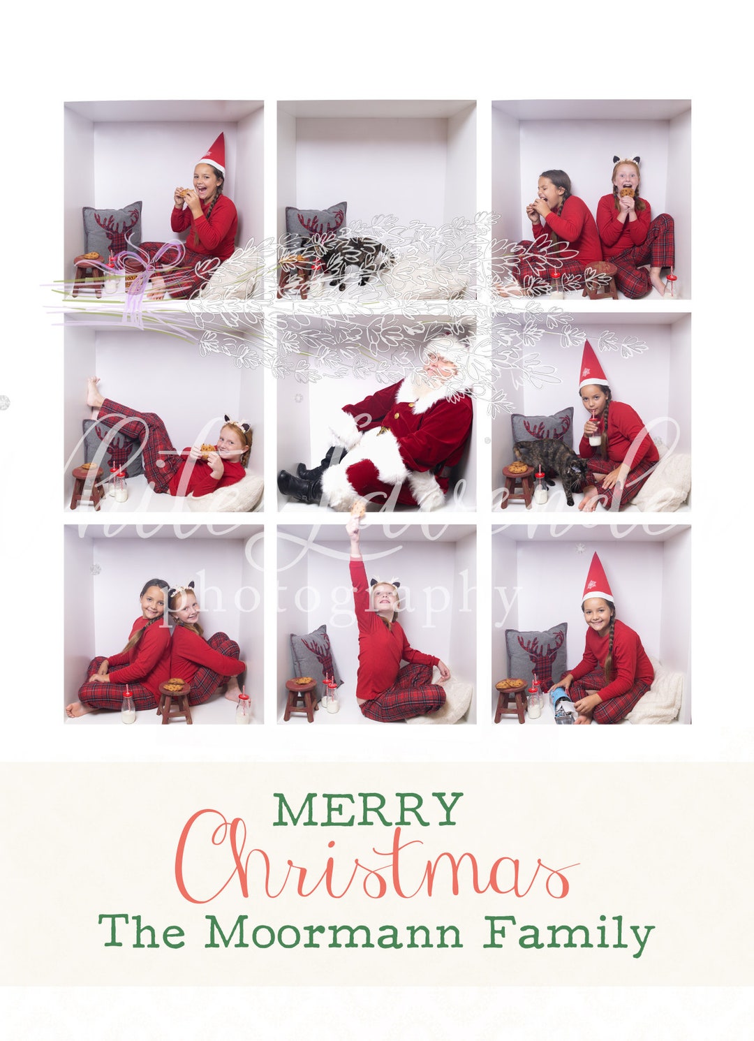 Santa in Box Photography Overlay - Christmas Card - Etsy
