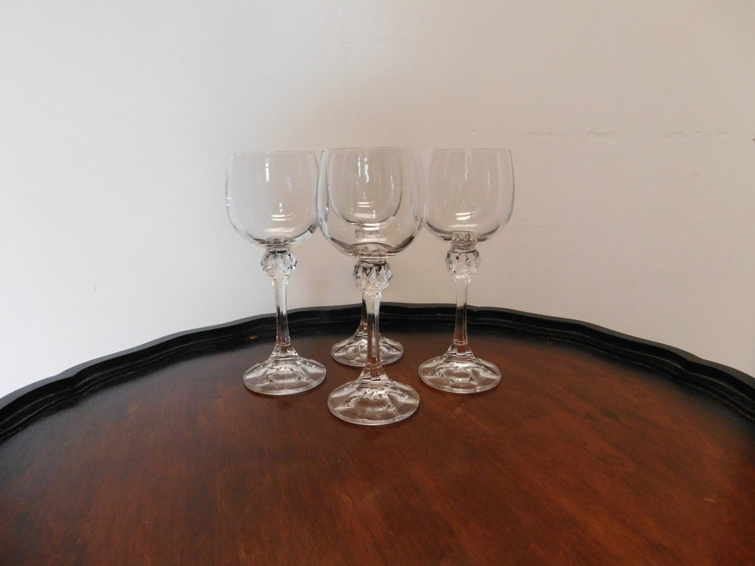 Bohemia Crystal "julia" Blown Glass Cut Crystal Small Stem Wine Glasses ...