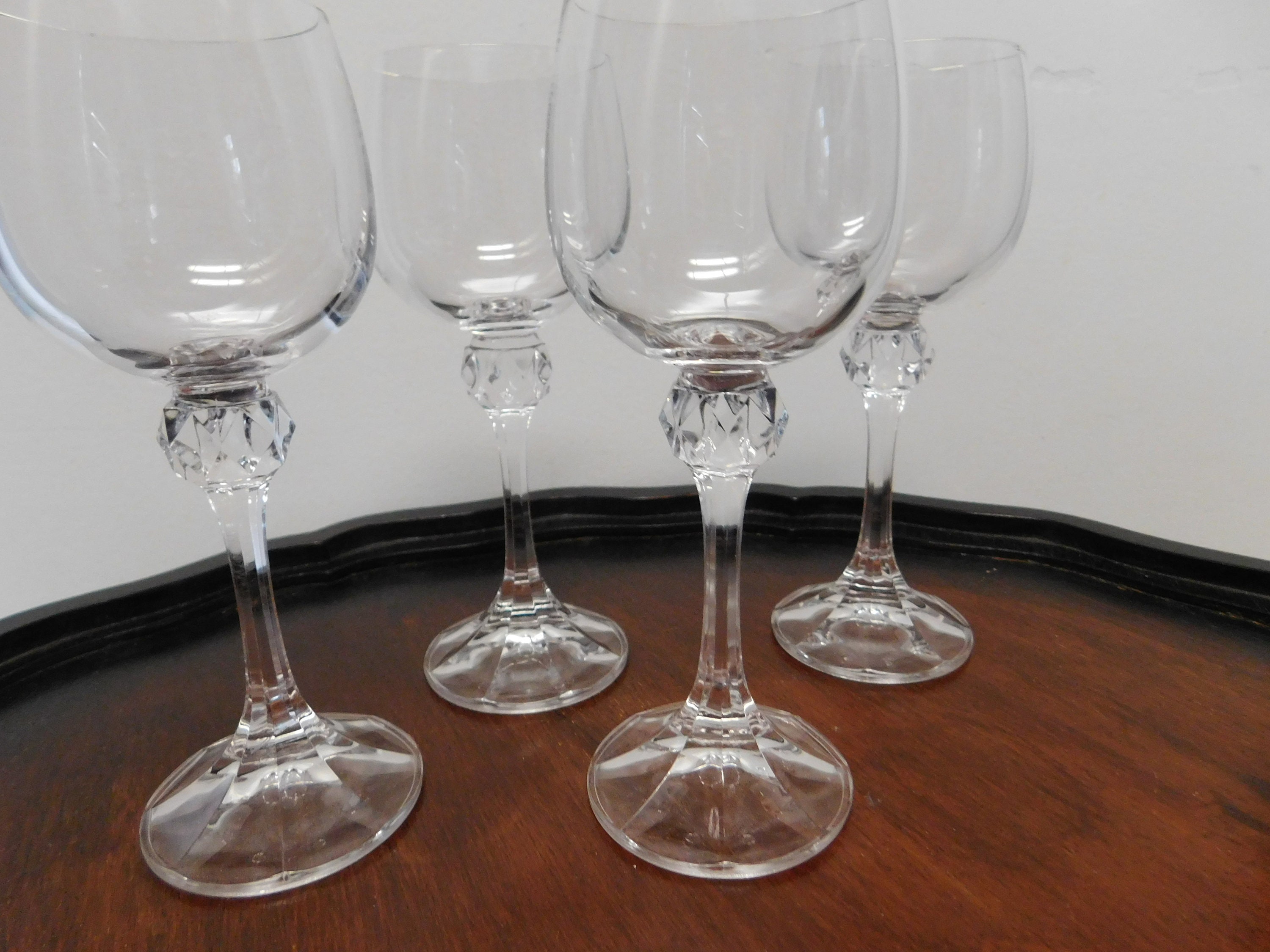 Bohemia Crystal "julia" Blown Glass Cut Crystal Small Stem Wine Glasses ...