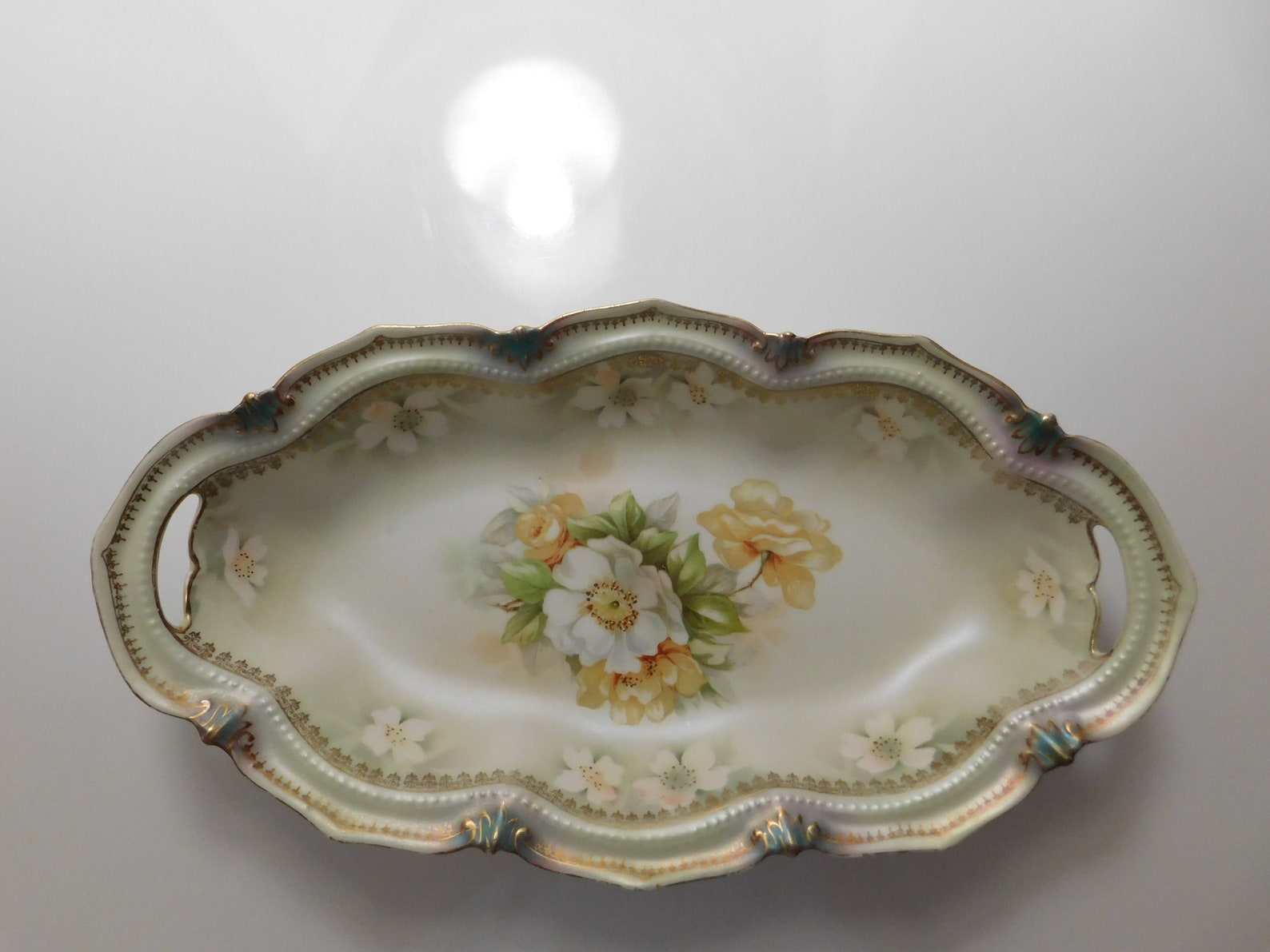 Antique Victorian Stamped R.S. Prussia 1870-1918 Elongated Porcelain ...