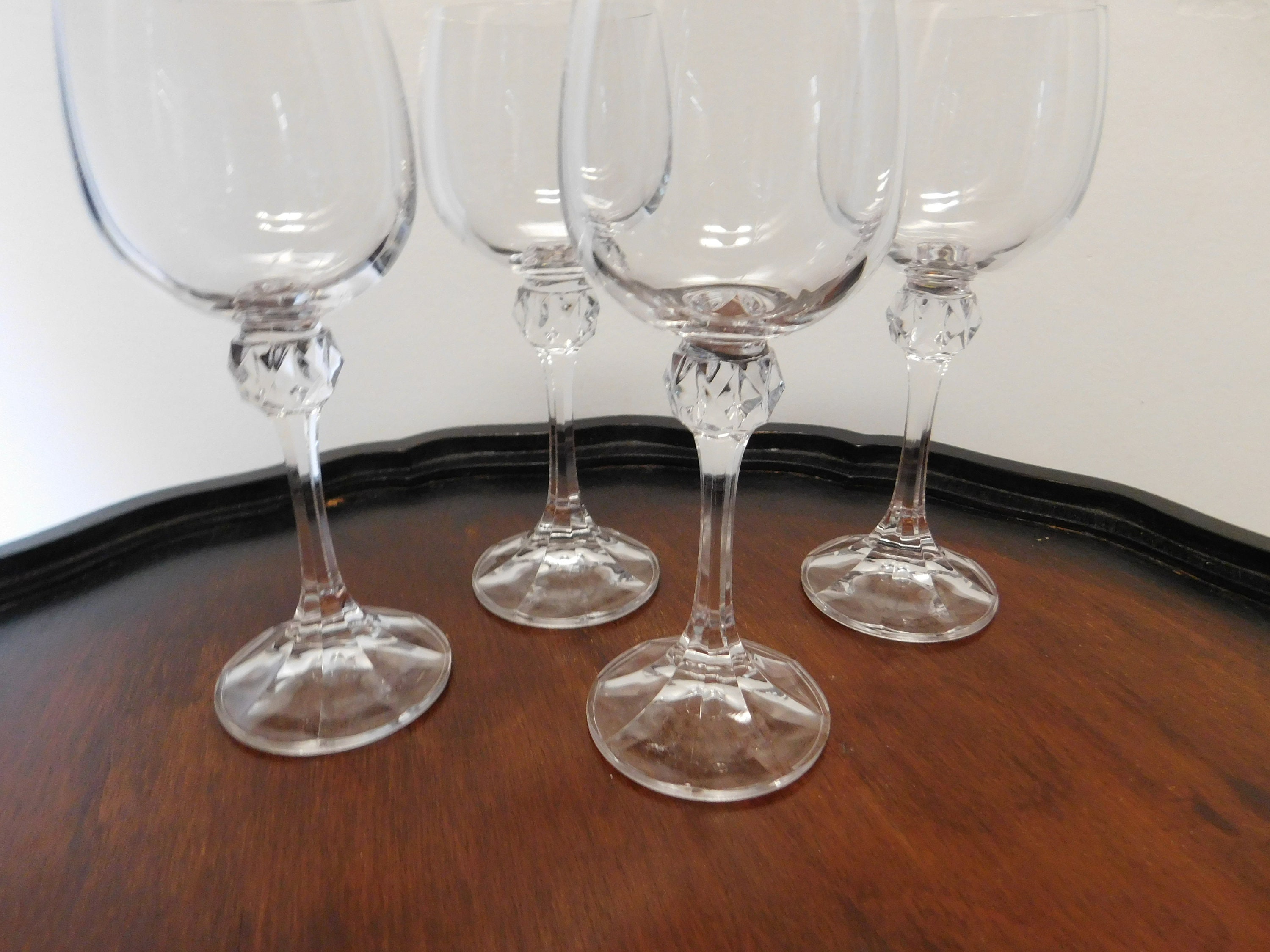 Bohemia Crystal "julia" Blown Glass Cut Crystal Small Stem Wine Glasses ...