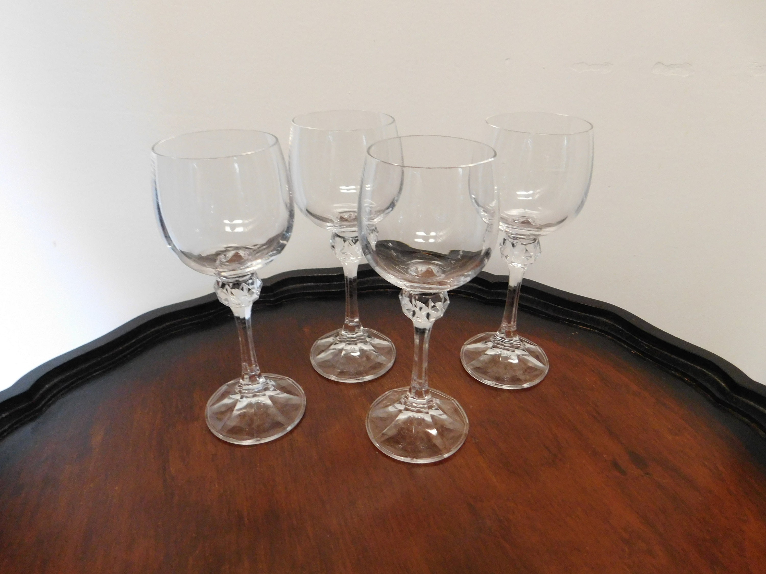 Bohemia Crystal "julia" Blown Glass Cut Crystal Small Stem Wine Glasses ...