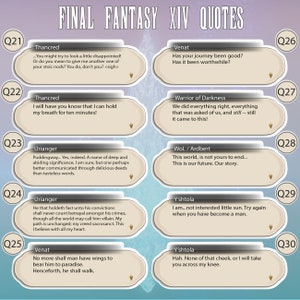 Final Fantasy XIV - Quote Stickers - Etsy