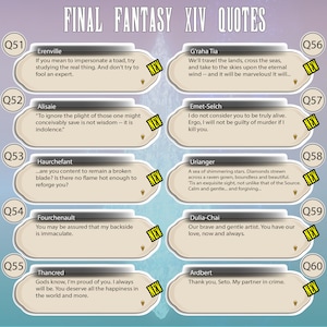 Final Fantasy XIV - Quote Stickers - Etsy