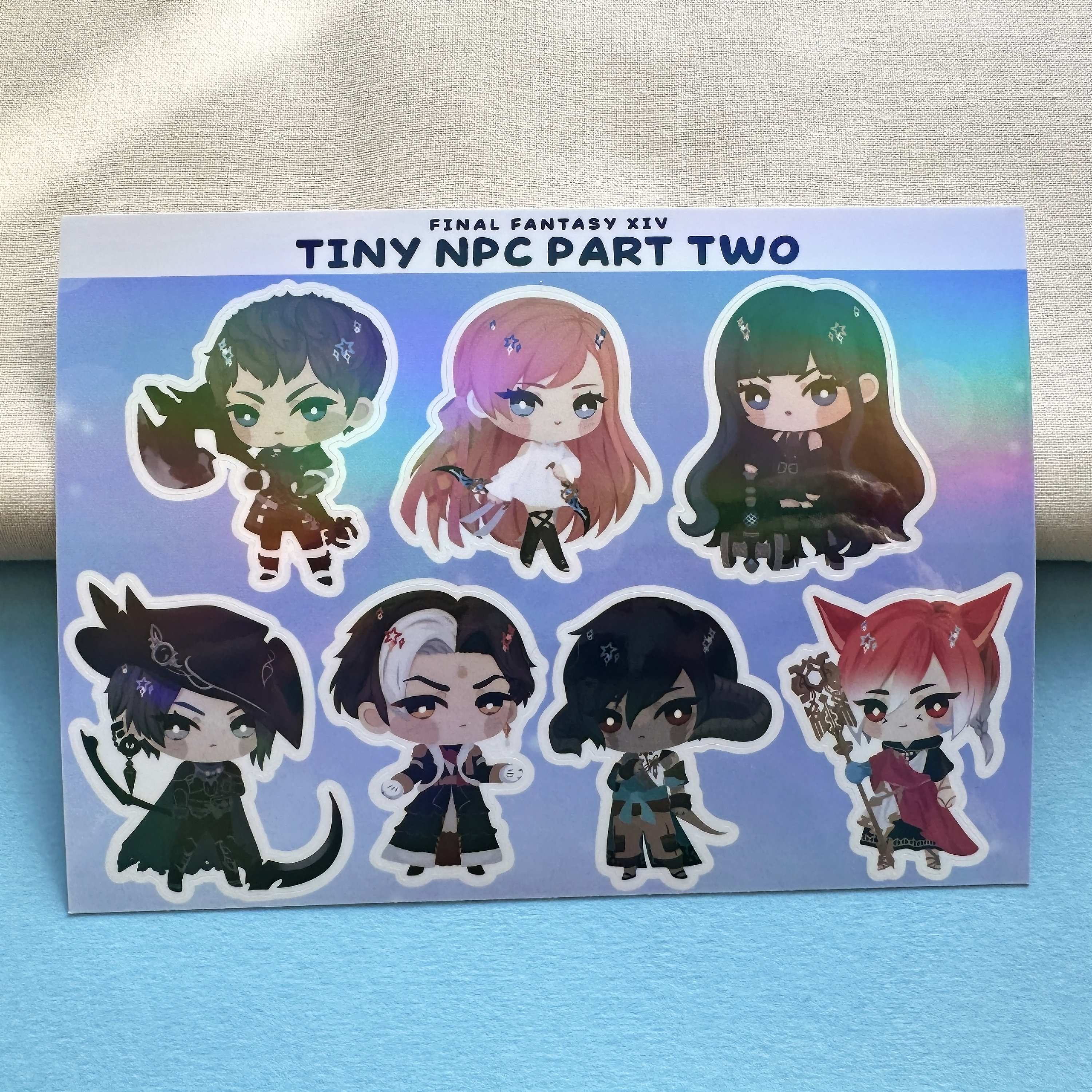 Final Fantasy XIV - 'tiny NPC' Holographic Sticker Sheet - Ardbert ...