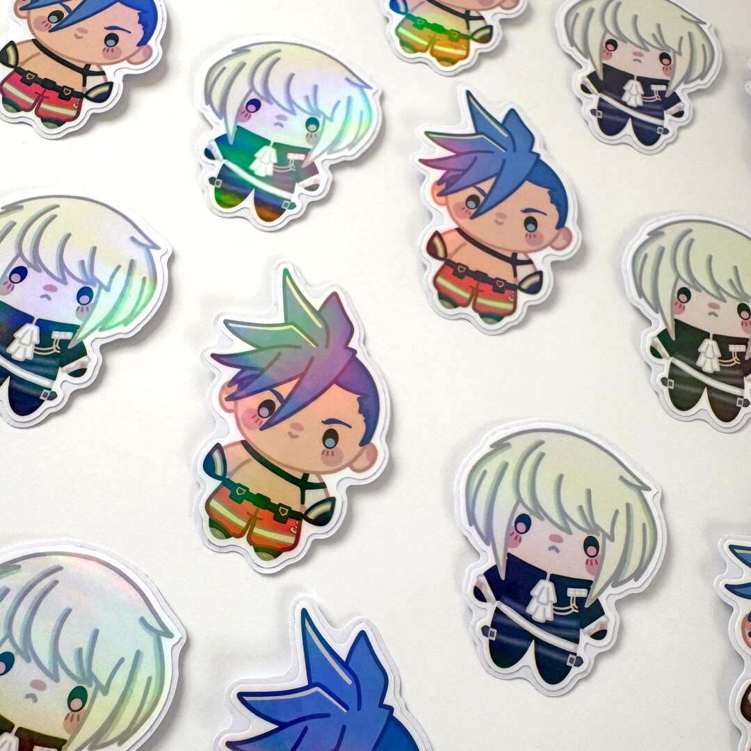Promare - Rainbow Holographic Chibi Stickers - Etsy