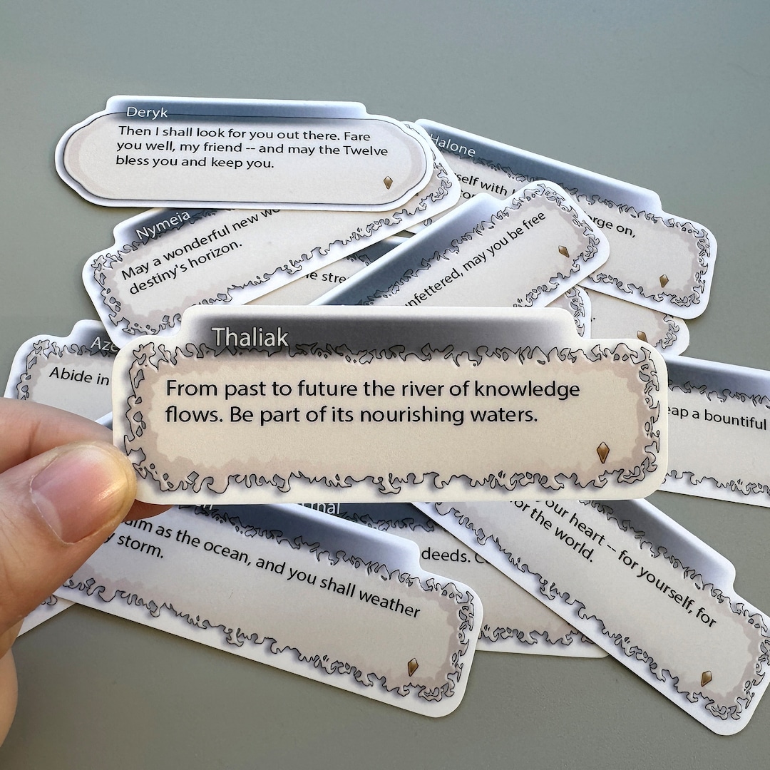 Final Fantasy XIV - Quote Stickers - Myths of the Realm / the Twelve - Etsy
