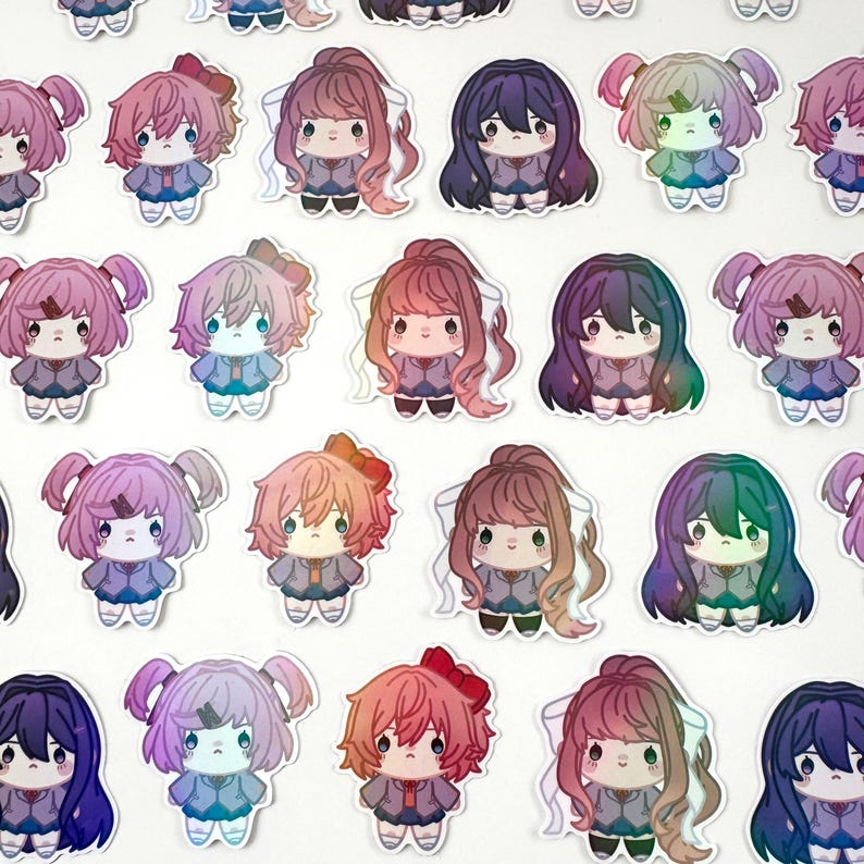 Doki Doki Literature Club - Monika Yuri Natsuki Sayori - Rainbow ...