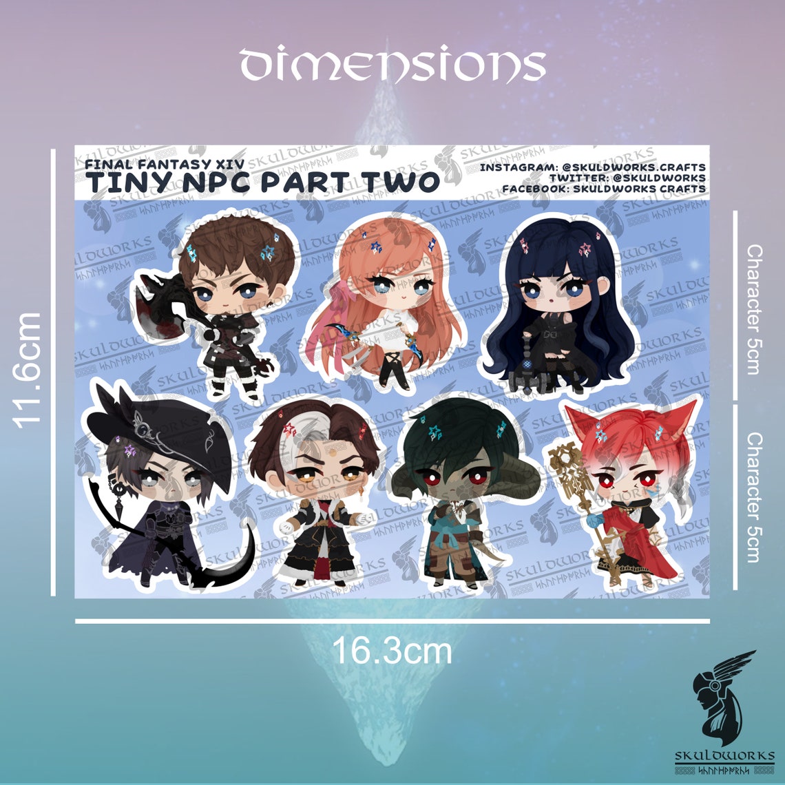 Final Fantasy XIV - 'tiny NPC' Holographic Sticker Sheet - Ardbert ...