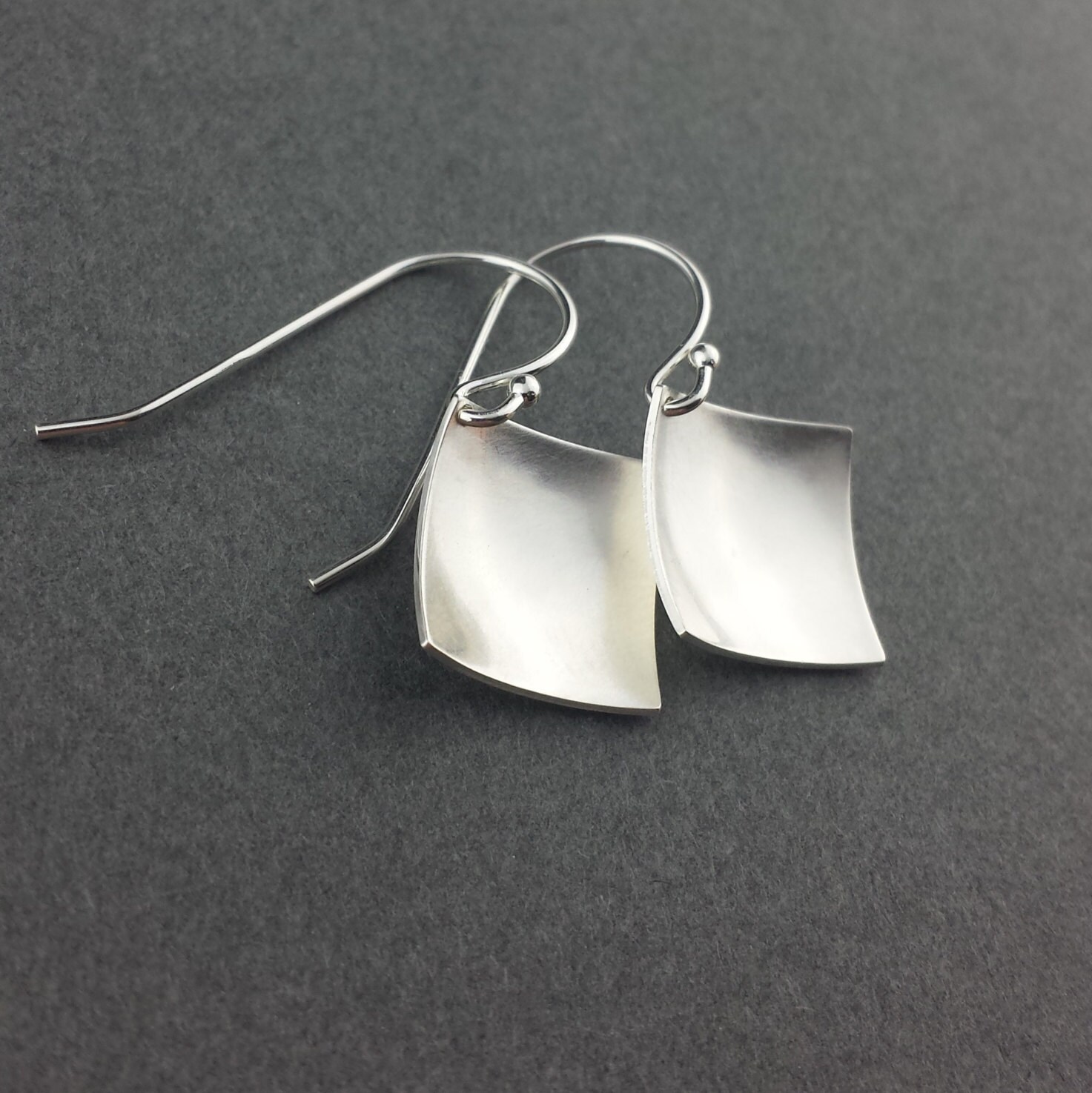 Square Diamond Sterling Silver Earrings Square Diamond Shape - Etsy