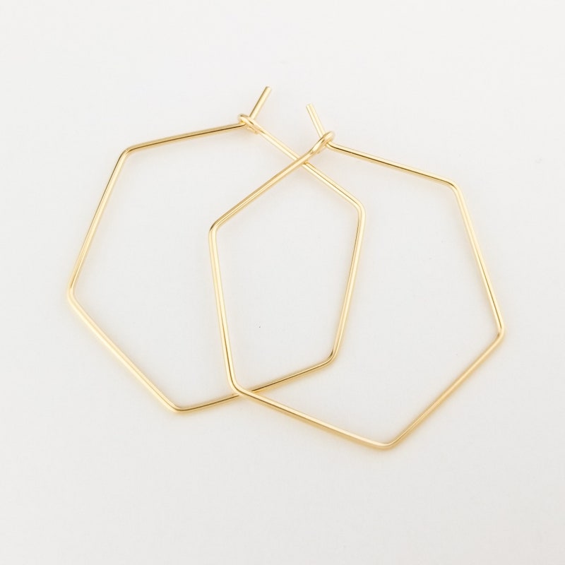 Hexagon Hoop - Etsy