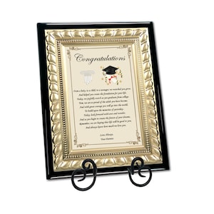 Personalized Graduation Poetry Plaque Present for High School or ...