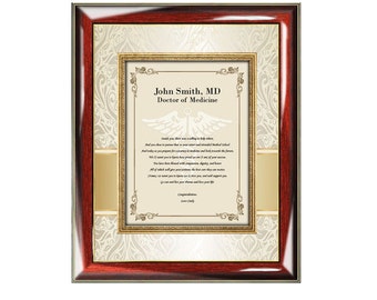 Personalized Medical School Graduation Clock Frame Gift Doctor | Etsy