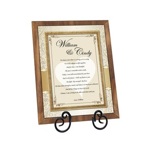 Love Poetry Romantic Gift of Poem Walnut Plaque Girlfriend Boyfriend ...