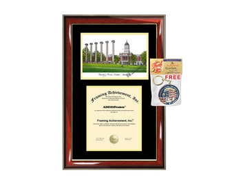 College Diploma Frame Single Black Mat University Frames High | Etsy