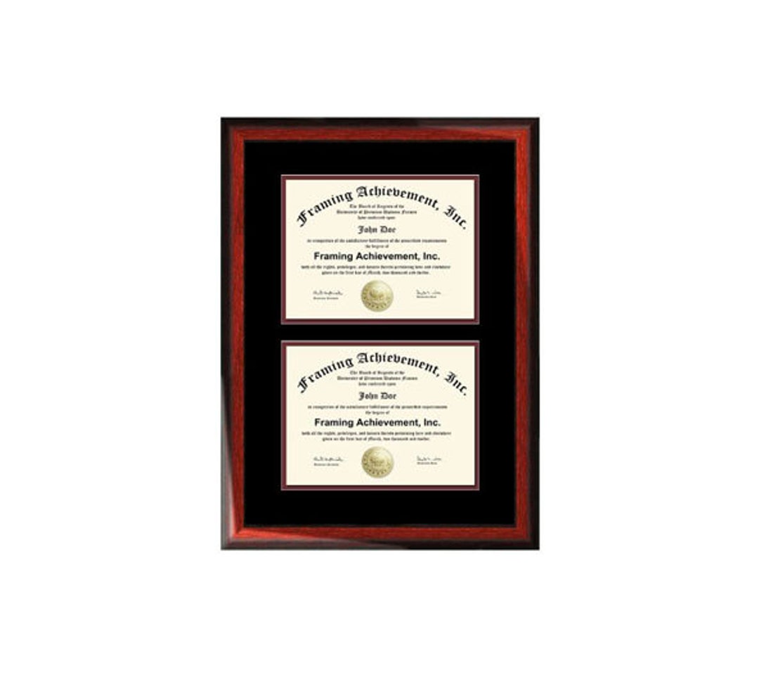Double Diploma Frame Double Degree Plaque Two College Certificates ...