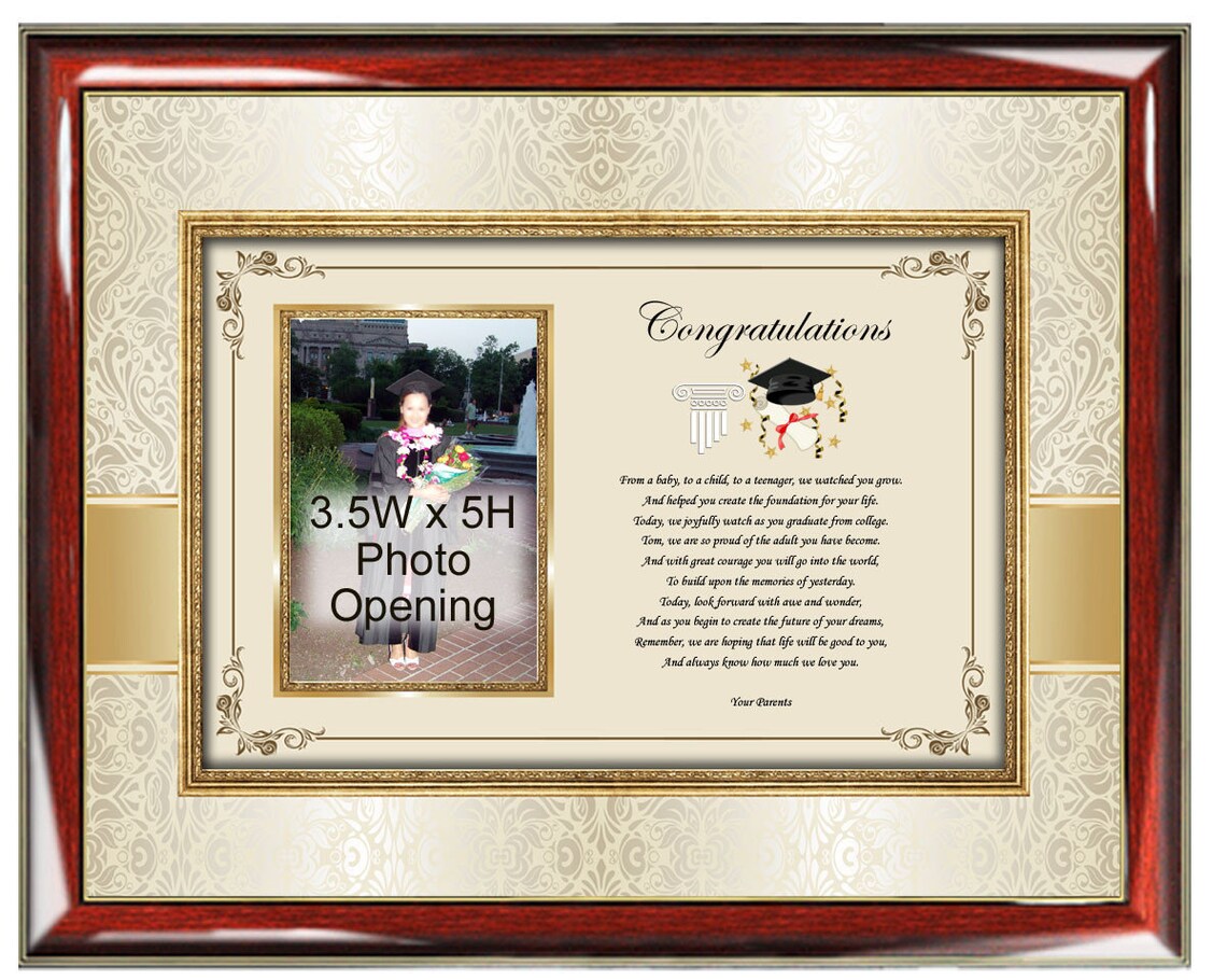 Poetry Picture Graduation Photo Frame Portrait College Graduate Picture ...