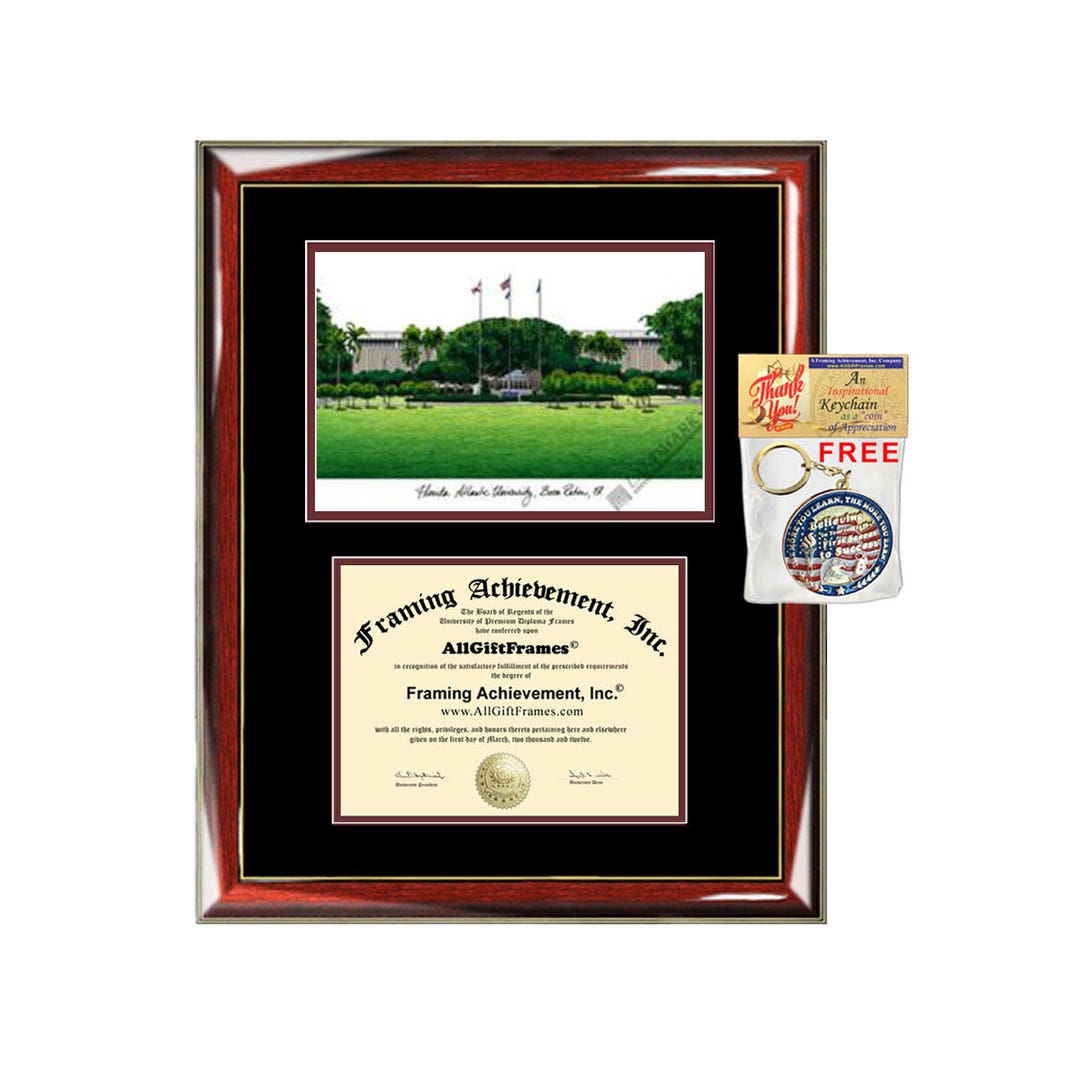 Florida Atlantic University Diploma Frames Lithograph FAU Frame Campus ...
