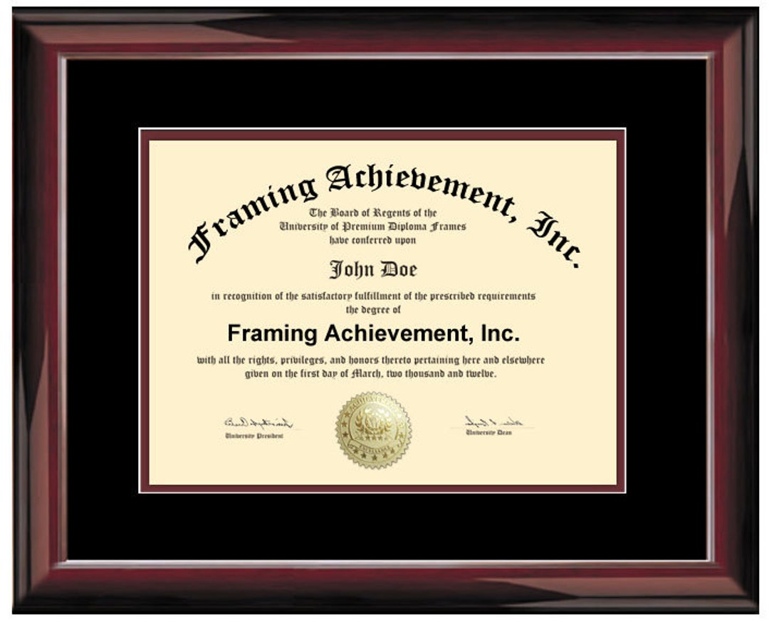 Single Diploma Frame University College High School Graduate Picture ...