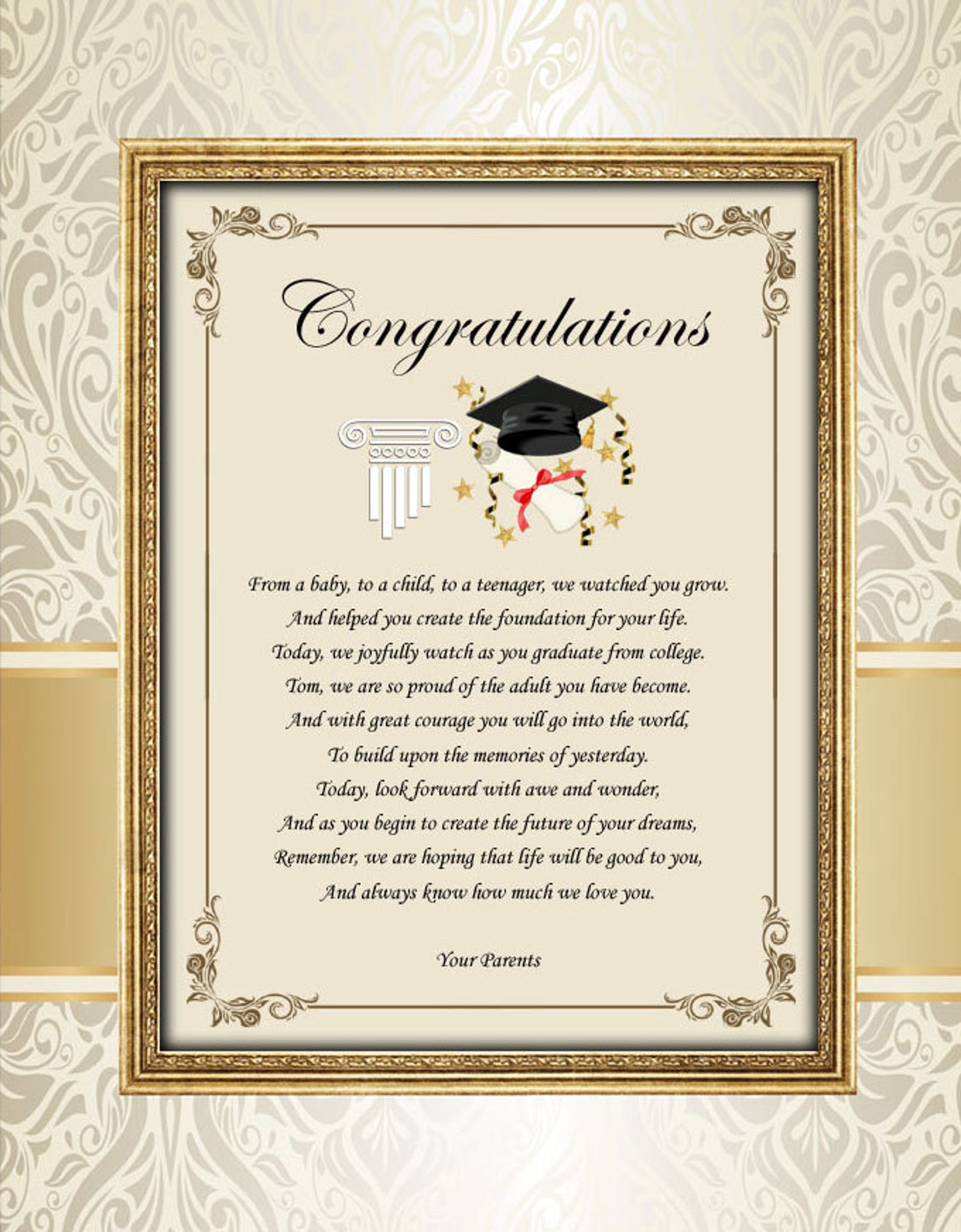Congratulations College High School Graduation Graduate - Etsy