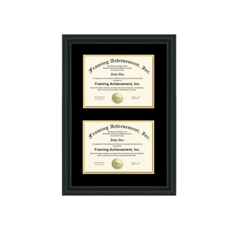 Double Diploma Frame Dual Certificate Frames Two Document - Etsy