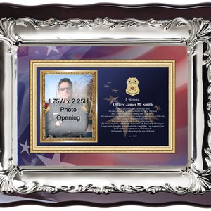 Sheriff and Police Officer Picture Frame. Personalized Law Enforcement ...