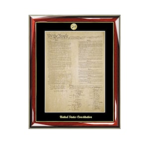 United States Constitution Frame With Gold Embossed Logo Medallion ...
