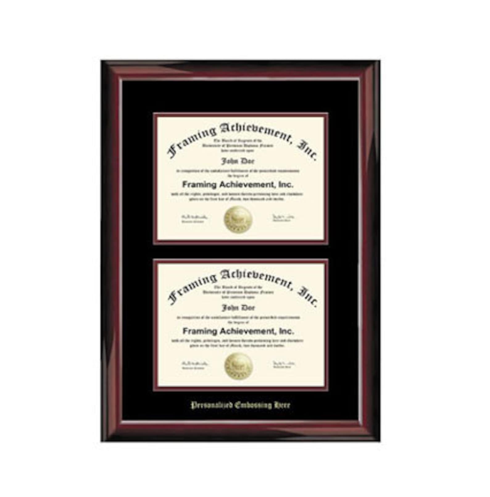 Double University Diploma Frame Double Degree Frames Embossed Two ...