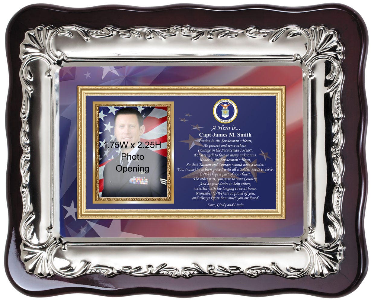 Air Force Picture Frame USAF Photo Frame Plaque Personalized | Etsy
