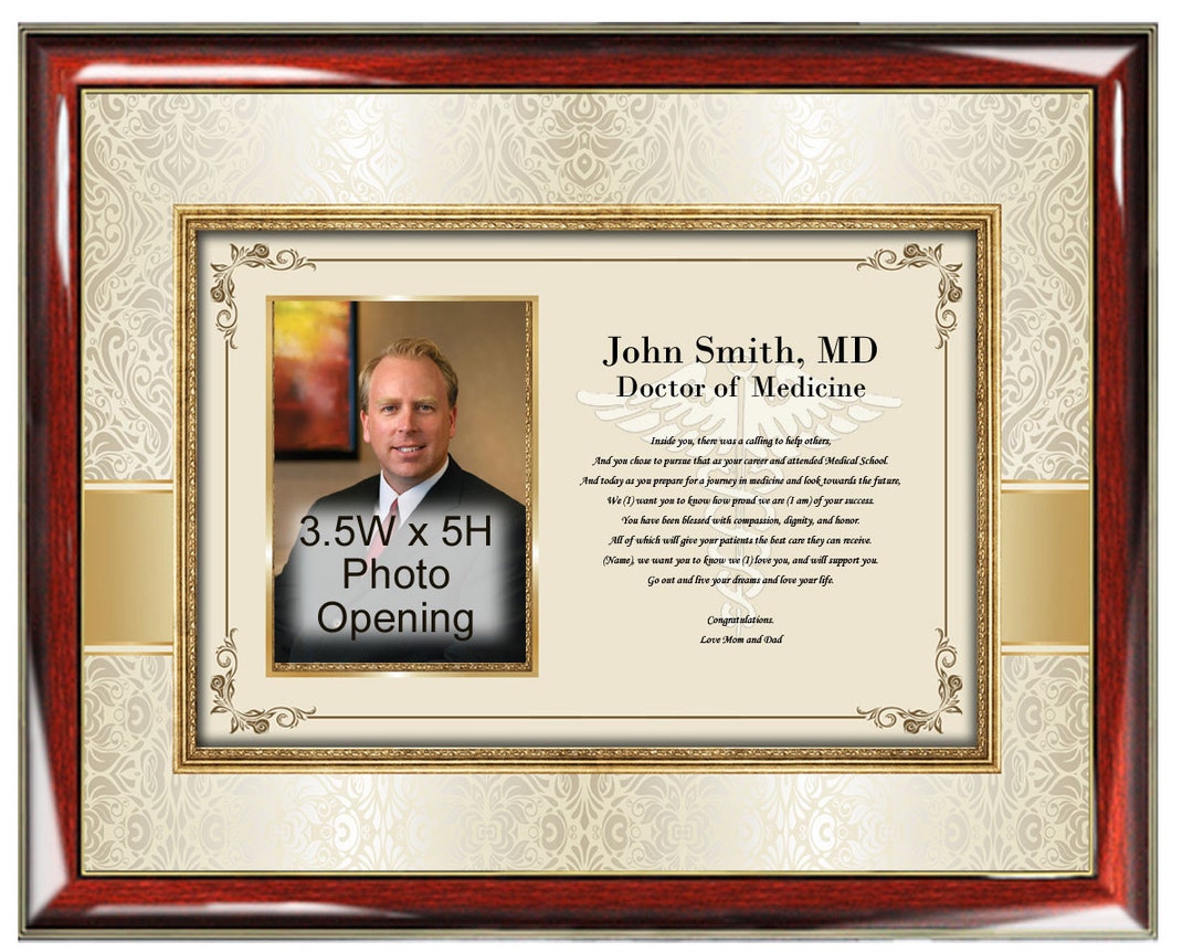 Congratulation Medical School Graduation Gift Picture Frame New Doctor ...